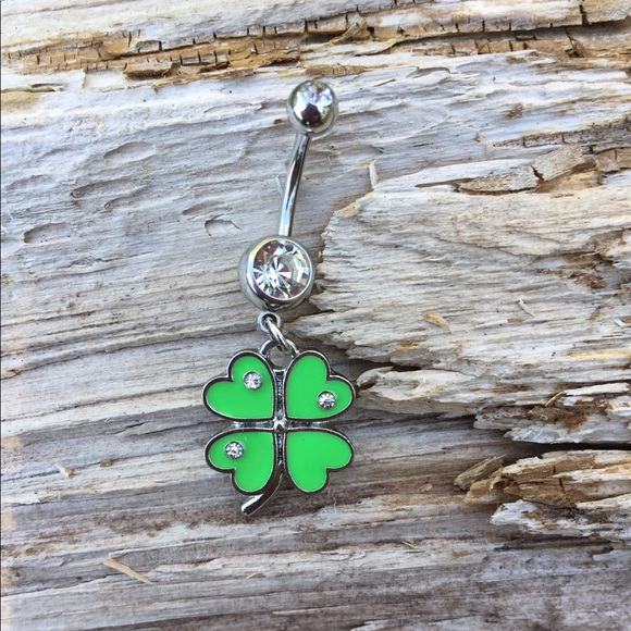 Jewelry | 4 Leaf Clover Belly Button Navel Ring | Poshmark